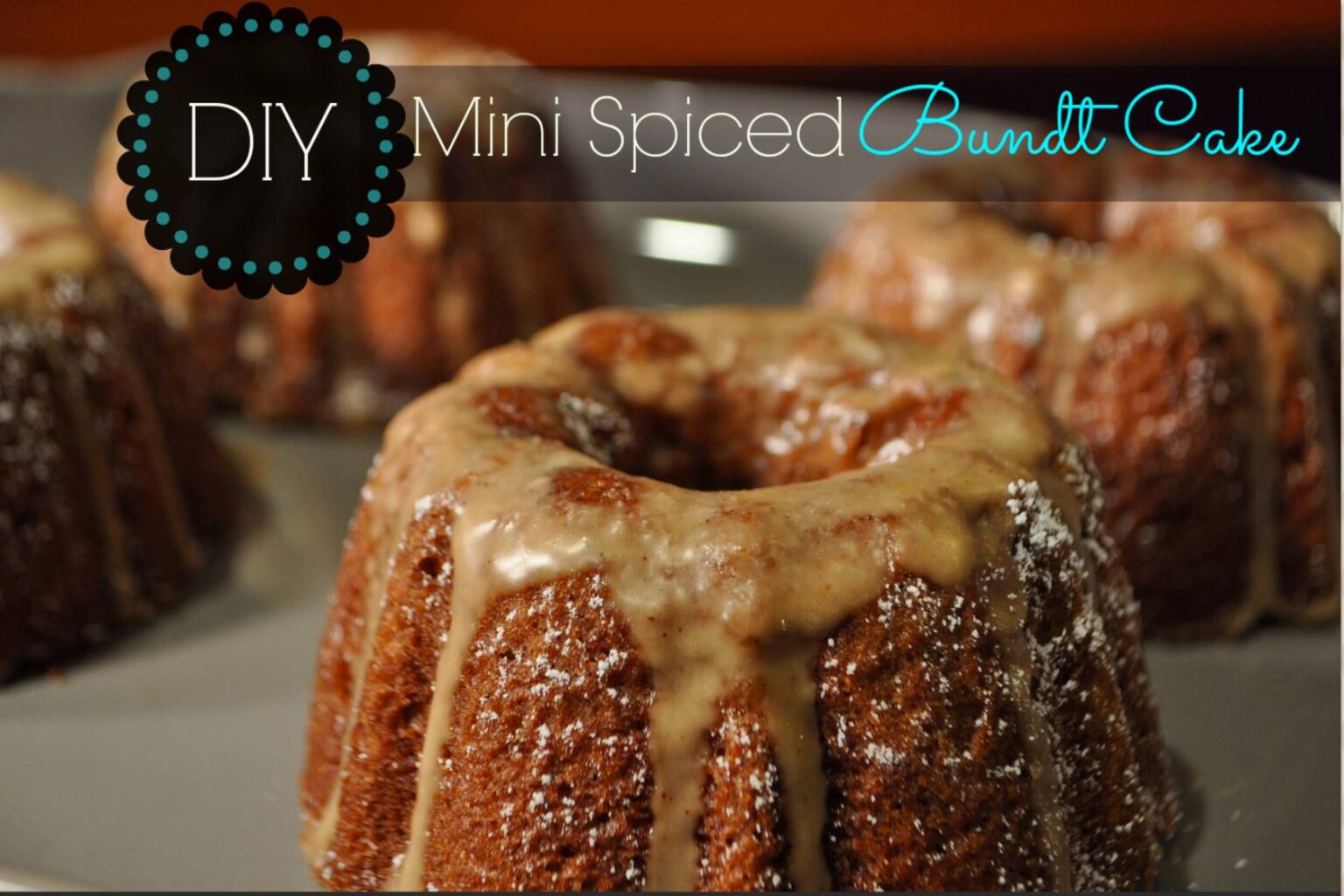 Mini Spiced Moist Bundt Cake with Maple Glaze