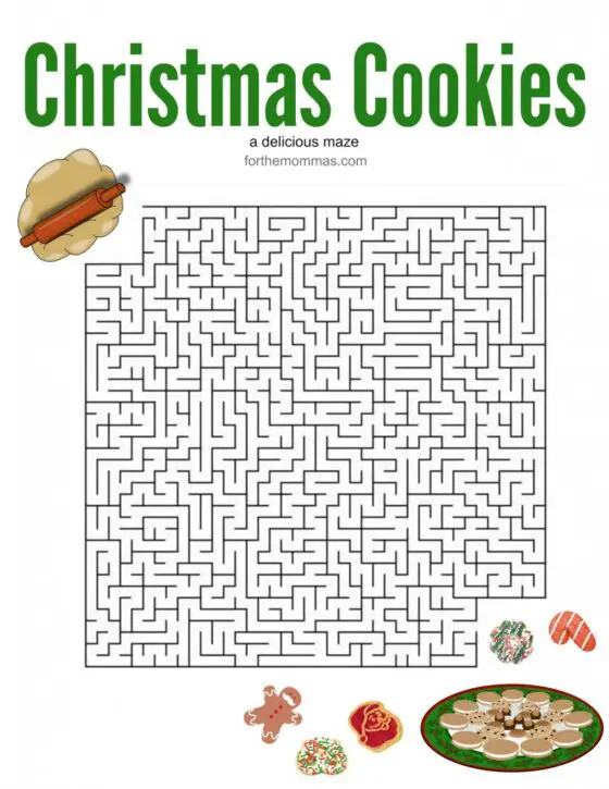 FREE Printable Christmas Cookie Games