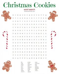 FREE Printable Christmas Cookie Games