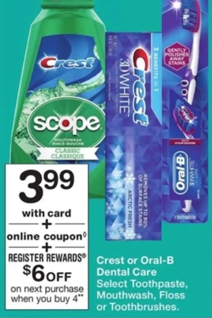 Walgreens: Crest & Oral B Dental Care ONLY $0.74 each Starting 1/7
