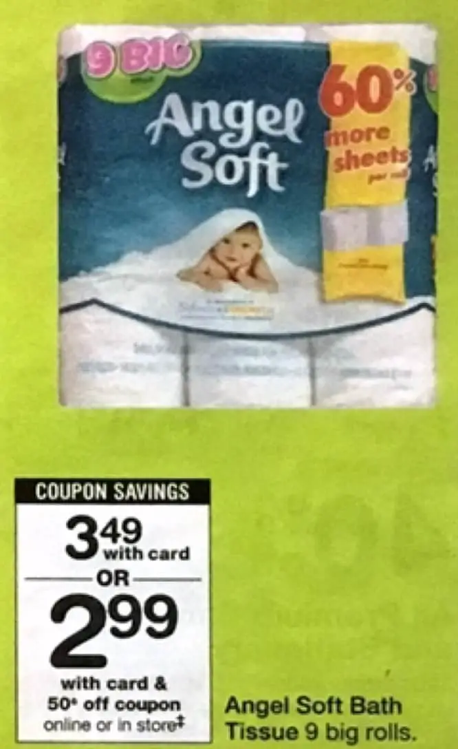 Walgreens: Angel Soft Bath Tissue 9 Big Rolls ONLY $2.49 Starting 1/14