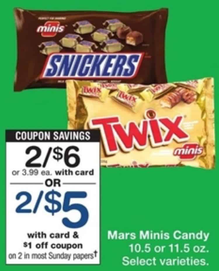 Walgreens: Mars Minis Candy ONLY $1.75 each starting 1/21