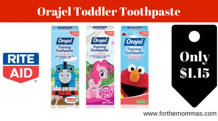 Rite Aid: Orajel Toddler Toothpaste ONLY $1.15 each Starting 1/14