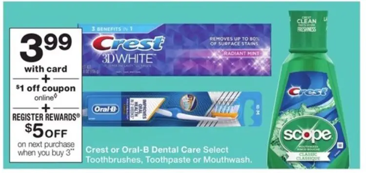 Walgreens: Crest Mouthwash & Toothpaste ONLY $1.32 Each Starting 3/18