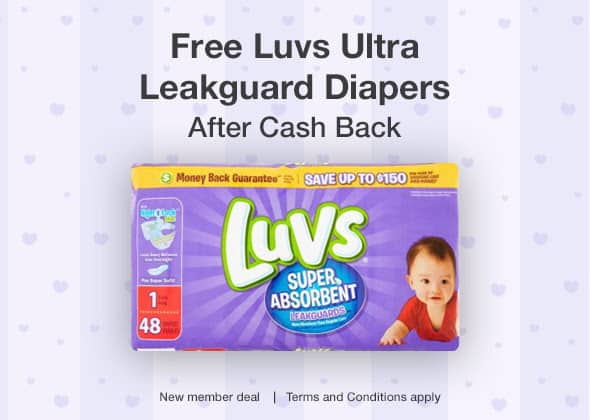 FREE Luvs Ultra Leakguard Diapers {Cash Back Deal}