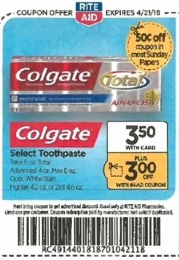 Rite Aid: Free Colgate Toothpaste Starting 4/15