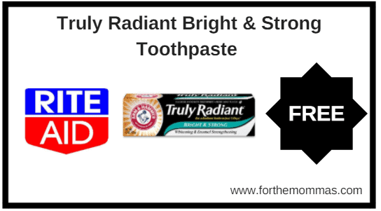 Rite Aid: Free Truly Radiant Bright & Strong Toothpaste Starting 4/29