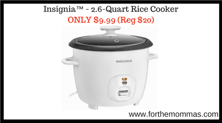 Insignia™ - 2.6-Quart Rice Cooker ONLY $9.99 (Reg $20)