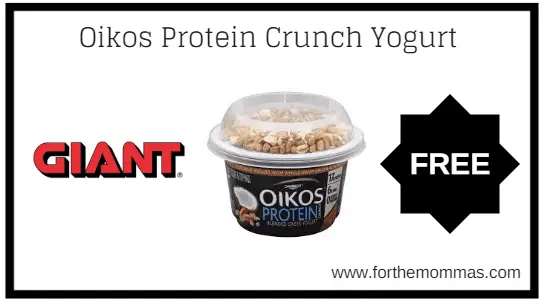 Giant: FREE Oikos Protein Crunch Yogurt Thru 7/5!