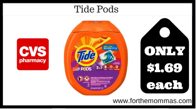 CVS: Tide Pods ONLY $1.69 each starting 6/10