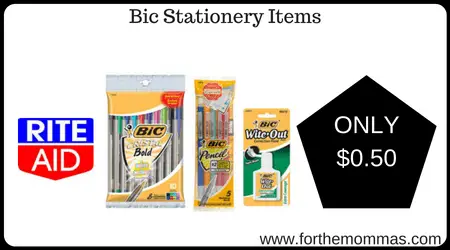 Rite Aid: Bic Stationery Items ONLY $0.50 Starting 7/22