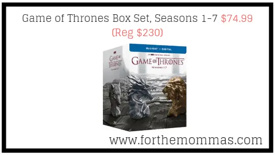 Game of Thrones Box Set, Seasons 1-7 $74.99 (Reg $230)