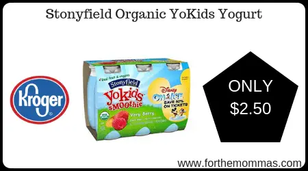 Kroger: Stonyfield Organic YoKids Yogurt ONLY $2.50 Thru 9/11