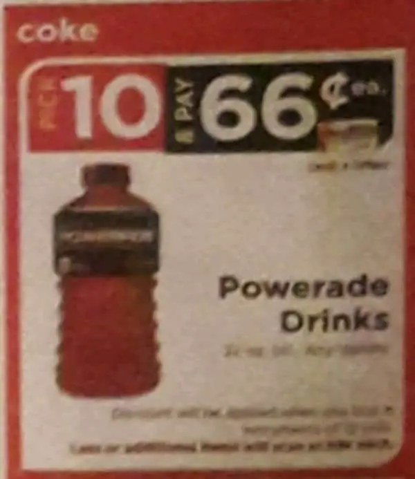 ShopRite: Powerade Sports Drinks ONLY $0.66 Each Starting 10/21!