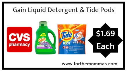 CVS: Gain Liquid Detergent & Tide Pods as low as $1.69 Each Starting 10/14