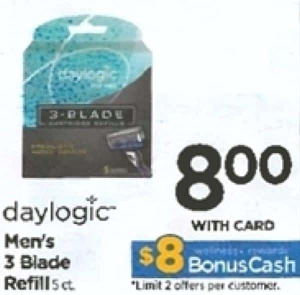 Rite Aid: FREE Daylogic Men’s 3 Blade Refill 5 Count Starting 12/2