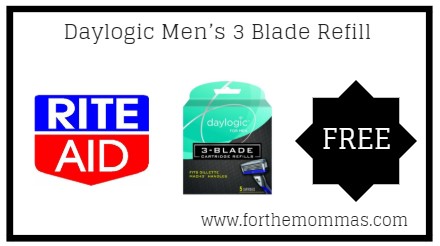 Rite Aid: FREE Daylogic Men’s 3 Blade Refill 5 Count Starting 12/2