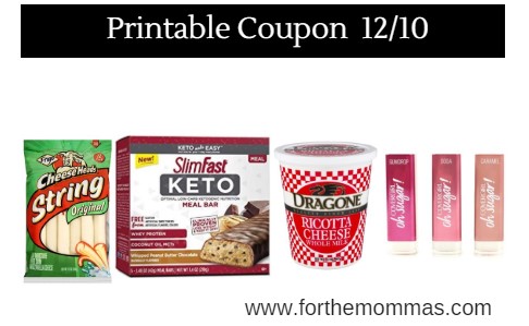 Newest Printable Coupons 12/10: Save On SlimFast, Frigo, Dragone ...