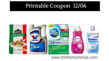Newest Printable Coupons 12/6: Save On Cooked Perfect, Valvoline, Veet ...