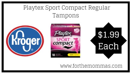 Kroger Mega Sale: Playtex Sport Compact Regular Tampons ONLY $1.99 {Reg ...