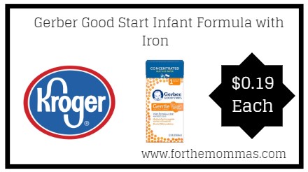 Kroger: Gerber Good Start Infant Formula with Iron ONLY $0.19 {Reg $5.19}