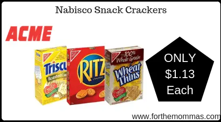Acme: Nabisco Snack Crackers Just $1.13 Each Starting 2/1!