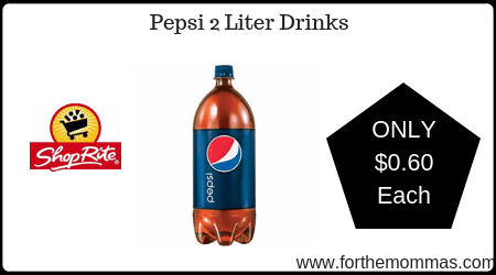 ShopRite: Pepsi 2 Liter Drinks JUST $0.60 Each Starting 3/20!