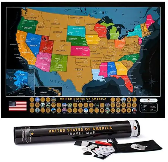 Scratch Off United States Map – with US National Parks & 50 USA ...