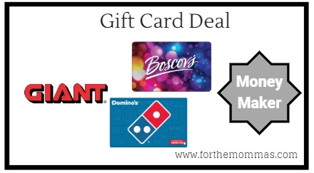 Giant: Gift Card Moneymaker Deals Thru 6/17! {4X Points, Still Available}