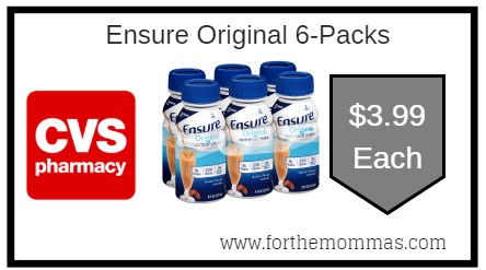 CVS: Ensure Original 6-Packs ONLY $3.99 Each Starting 8/18