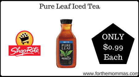 ShopRite: Pure Leaf Iced Tea JUST $0.99 Each Thru 11/2!