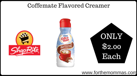 ShopRite: Coffemate Flavored Creamer Only $2.00 Each Thru 11/19!