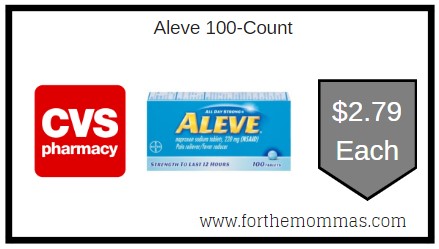CVS: Aleve 100-Count ONLY $2.79 Each Starting 1/26