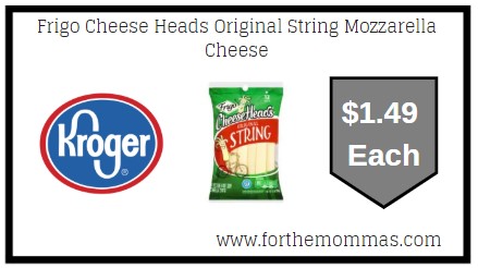Kroger Mega Sale: Frigo Cheese Heads Original String Mozzarella Cheese ...