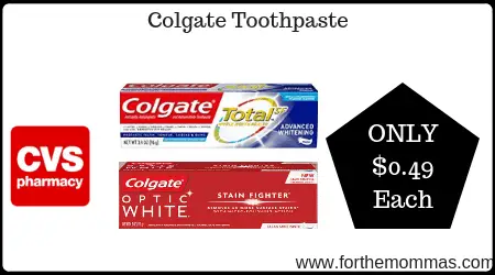 CVS: Colgate Toothpaste ONLY $0.49 Starting 3/8
