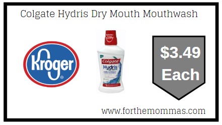 Kroger: Colgate Hydris Dry Mouth Mouthwash $3.49 {Kroger Digital Coupon}
