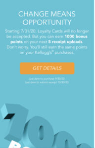 Update to Kellogg’s Family Rewards Points Program!