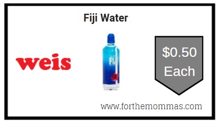 Weis: Fiji Water ONLY $0.50 Each Starting 10/11