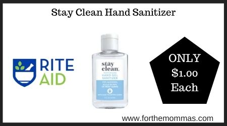 Stay Clean Hand Sanitizer ONLY $1 Each at Rite Aid