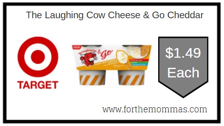 The Laughing Cow Cheese & Go Cheddar for ONLY $1.49 at Target