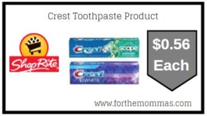 Crest Toothpaste Products at ShopRite ONLY $0.69 Each