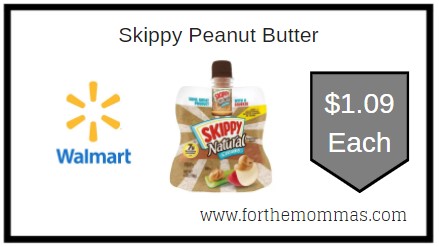 Skippy Peanut Butter at Walmart ONLY $1.09 Each