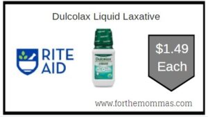Dulcolax Liquid Laxative at Rite Aid for ONLY $1.49 Each