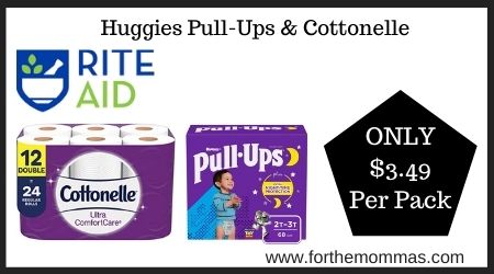 Huggies Pull-Ups & Cottonelle ONLY $3.49 Per Pack at Rite Aid