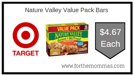 Nature Valley Value Pack Bars for ONLY $4.67 Each at Target