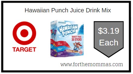 Hawaiian Punch Juice Drink Mix at Target For ONLY $2.79 Each
