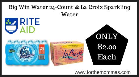 Big Win Water 24-Count & La Croix Sparkling Water ONLY $2 Each