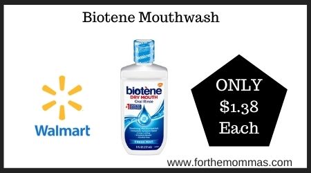 Coupon Deal at Walmart on Biotene Mouthwash