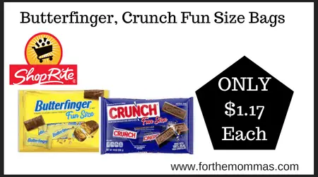 Butterfinger, Crunch Fun Size Bags Just $1.67 Each at ShopRite