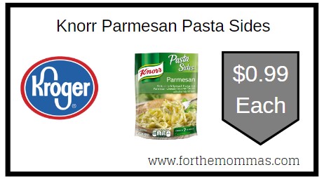 Knorr Parmesan Pasta Sides For ONLY $0.99 Each at Kroger